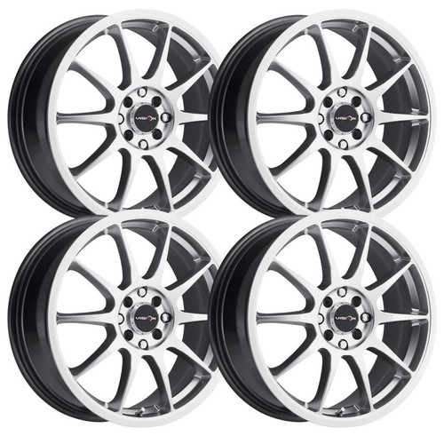 (Set-4) Vision 425 Bane 16x7 5x105 38mm Hyper Silver Wheels Rims 16 ...