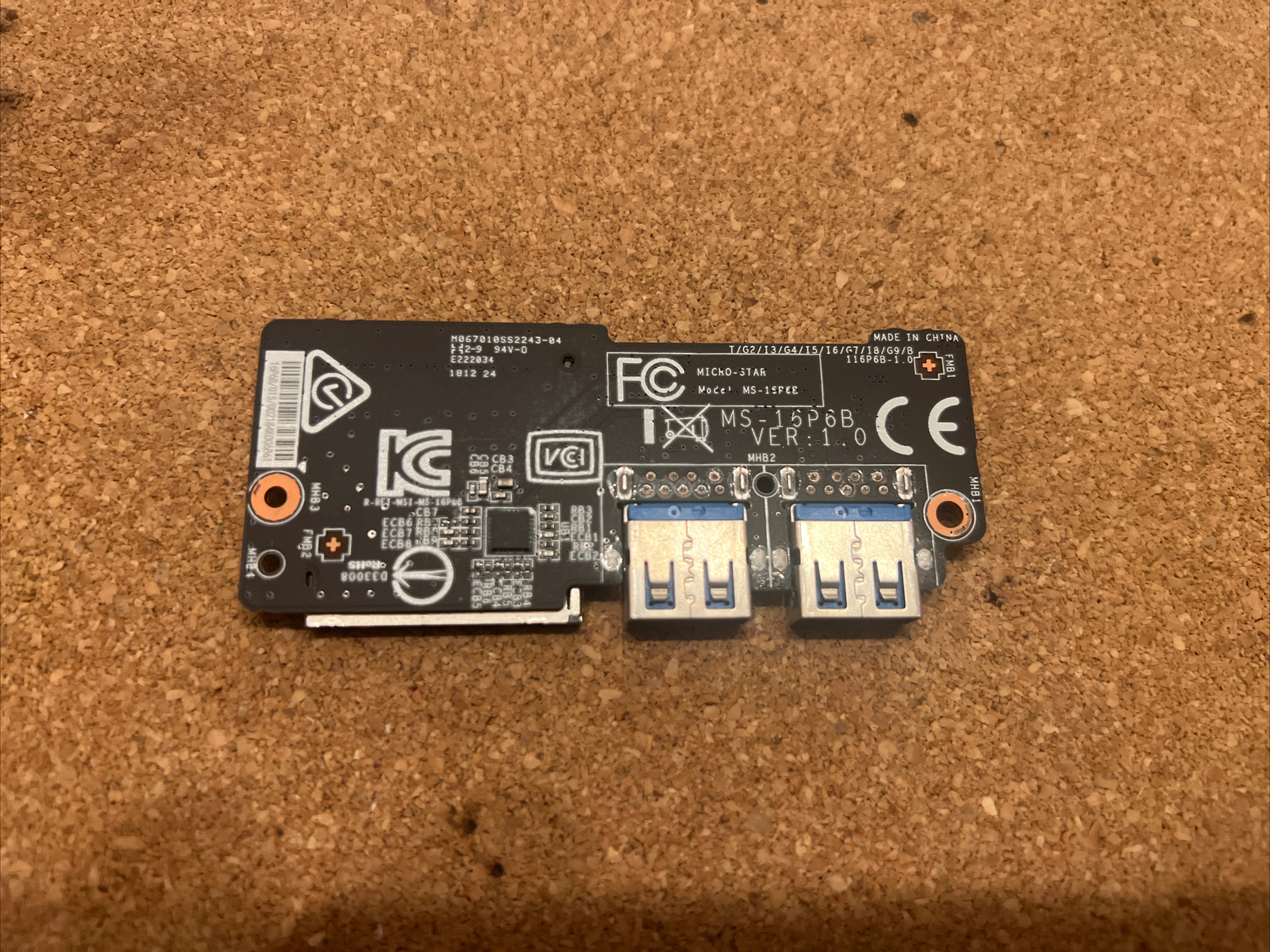 MSI GL63 MS-16P6 CARD READER USB PORT BOARD & CABLE MS-16P6B for sale ...