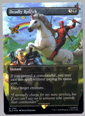 Deadly Rollick 1754 Rainbow Foil Deadpool Secret Lair MTG Near Mint | eBay