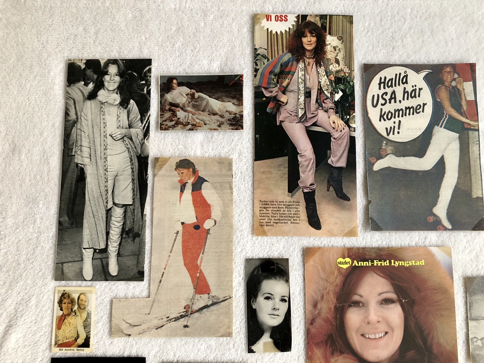 ABBA 1970s FRIDA ANNIFRID Clippings Clips Poster Swedish Magazines ...
