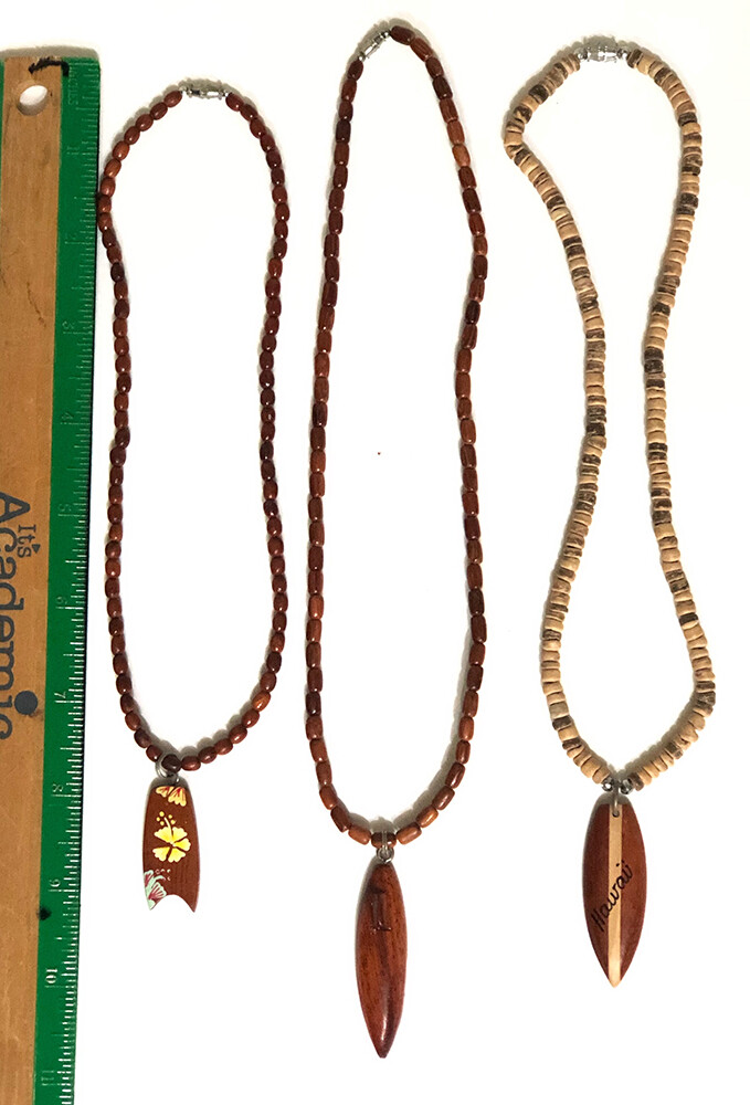 Wooden Beads Chokers Hawaiian Surfing Necklace Party Graduation Luau ...