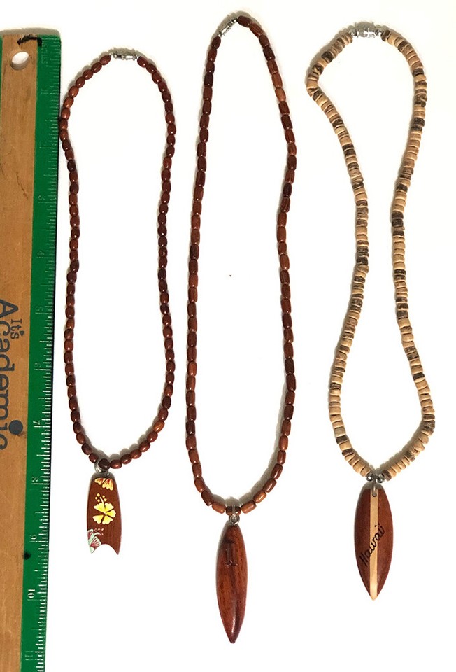 Wooden Beads Chokers Hawaiian Surfing Necklace Party Graduation Luau ...