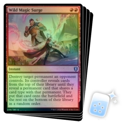 Foil Wild Magic Surge X4 M/NM MTG Commander Legends: Battle For Baldur ...