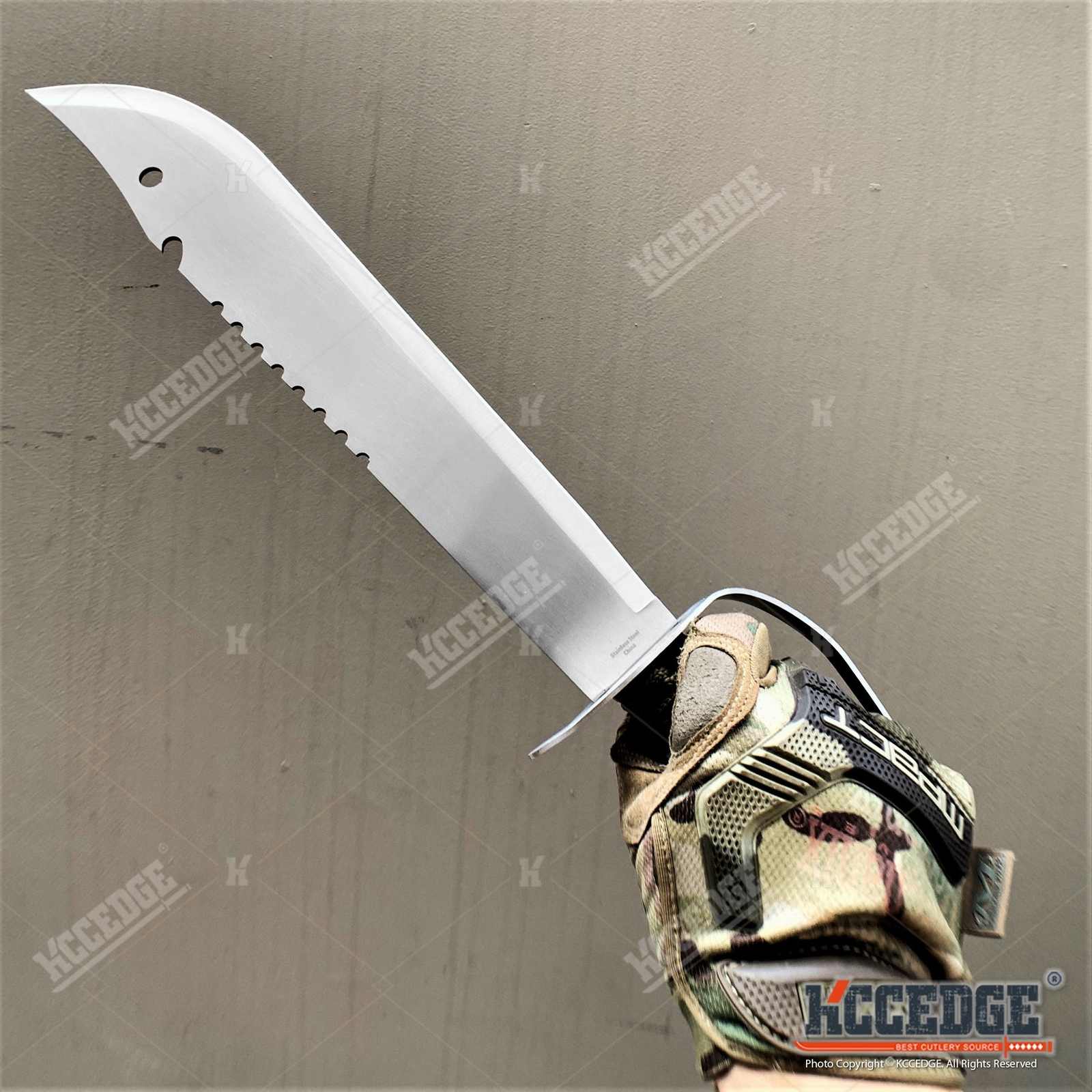 19.5" MACHETE FULL TANG FIXED BLADE SWORD BUSHCRAFT HUNTING SURVIVAL ...