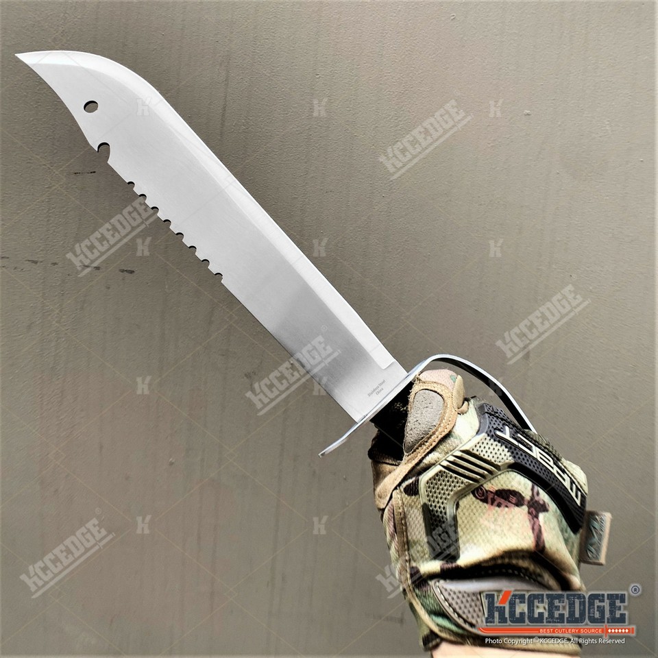 19.5" MACHETE FULL TANG FIXED BLADE SWORD BUSHCRAFT HUNTING SURVIVAL ...