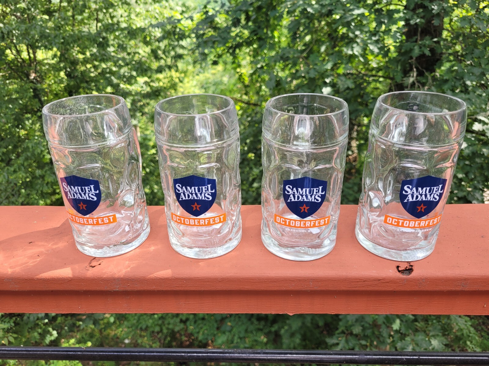 4 Samuel Sam Adams Octoberfest 0.5L Beer Glass Mug Stein | eBay