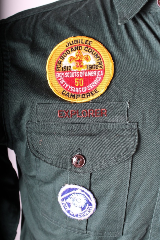 Vintage 1960s Boy Scout BSA Explorers Uniform Shirt Mens Size Medium ...
