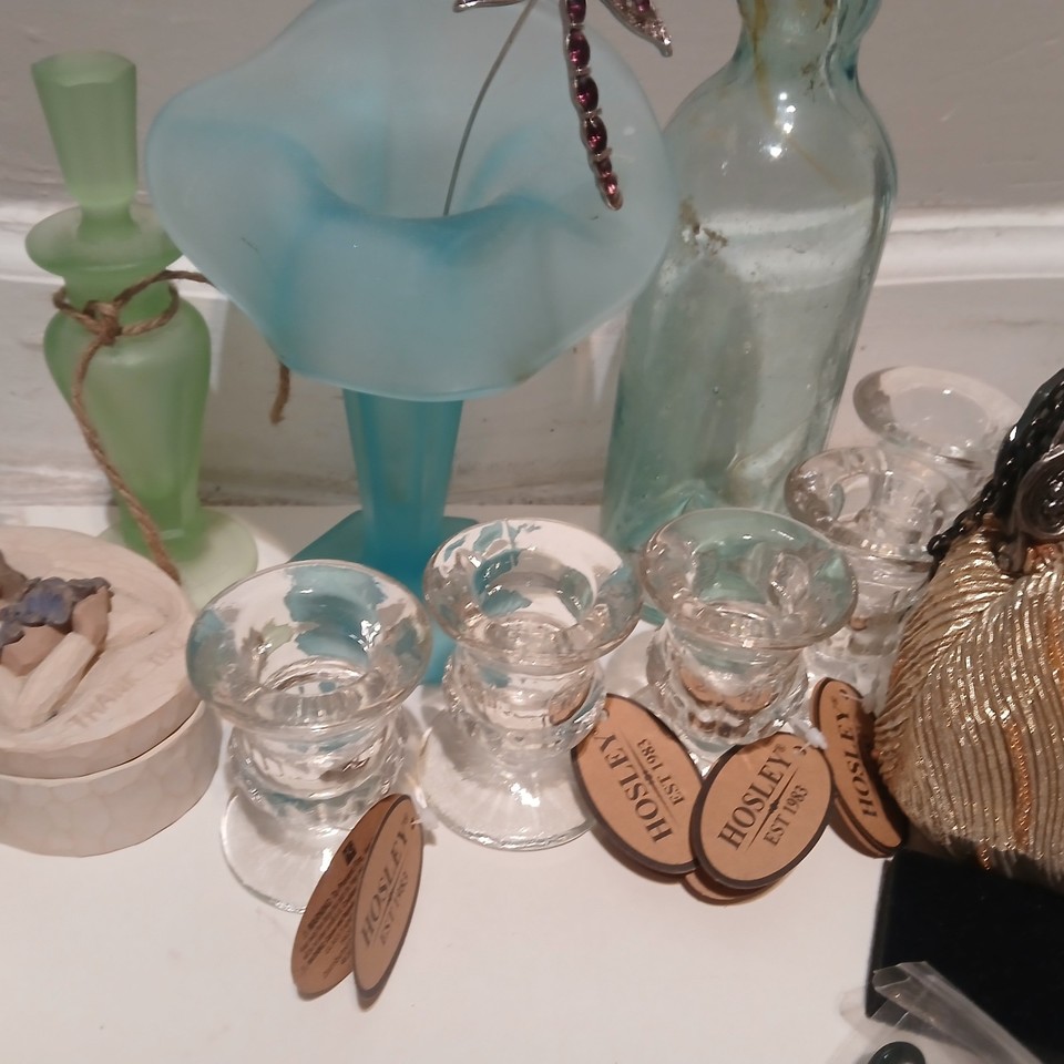 Vintage To Now Estate Jewelry Lot Compacts Vase Candle Holders Watches ...