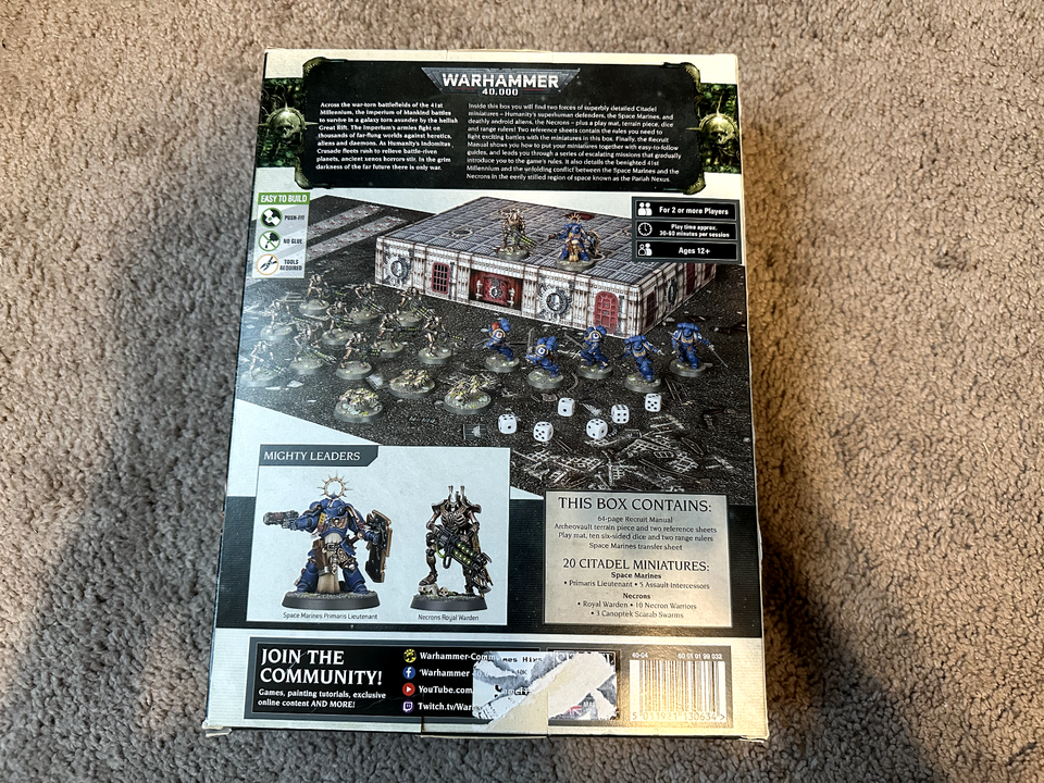 Games Workshop Warhammer 40k Recruit Edition Starter Set 5011921130634 ...