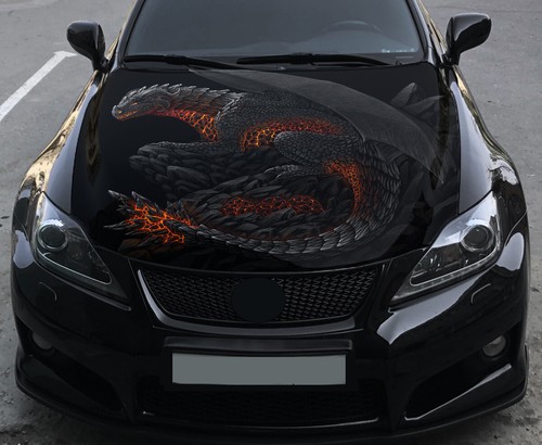 Dragon Car Hood Wrap Vinyl Decal Full Color Graphics Fantasy Sticker #7 ...