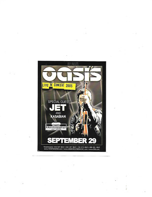 Oasis - Original Concert Hand Flyer 9/29/2005 Merriweather Post ...