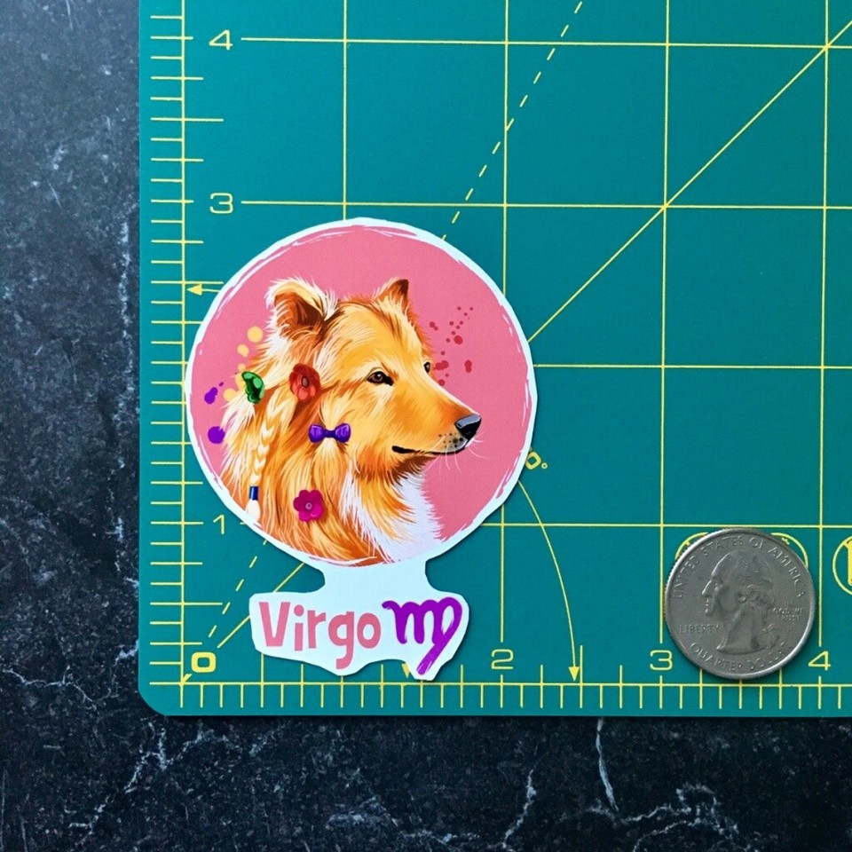 Virgo Dog Puppy Astrology Handmade High Quality Waterproof Vinyl ...