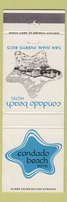 Matchbook Cover - Condado Beach Hotel San Juan Puerto Rico #1 white | eBay