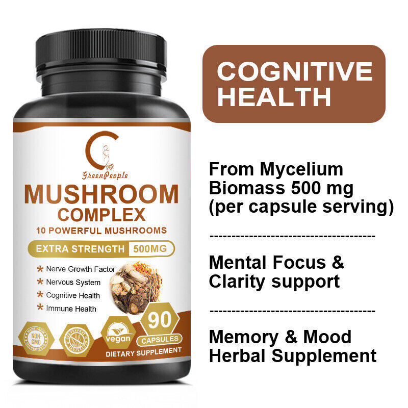 Organic Mushroom Coffee Powder, Gummies, Capsules for Brain Focus ...