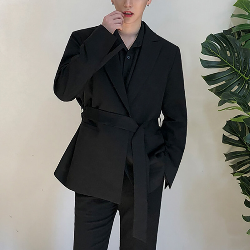 Fashion Mens Lapel Neck Long Sleeve Tops Blazer Coat Jacket Outwear ...