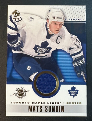 Mats Sundin 2001-02 Private Stock Game Jersey Card #97 Maple Leafs HOF ...