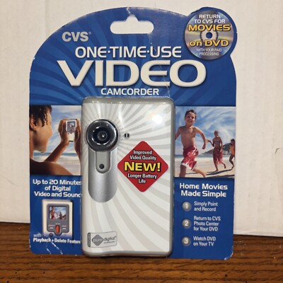 CVS ONE TIME USE VIDEO CAMCORDER NEW SEALED | eBay