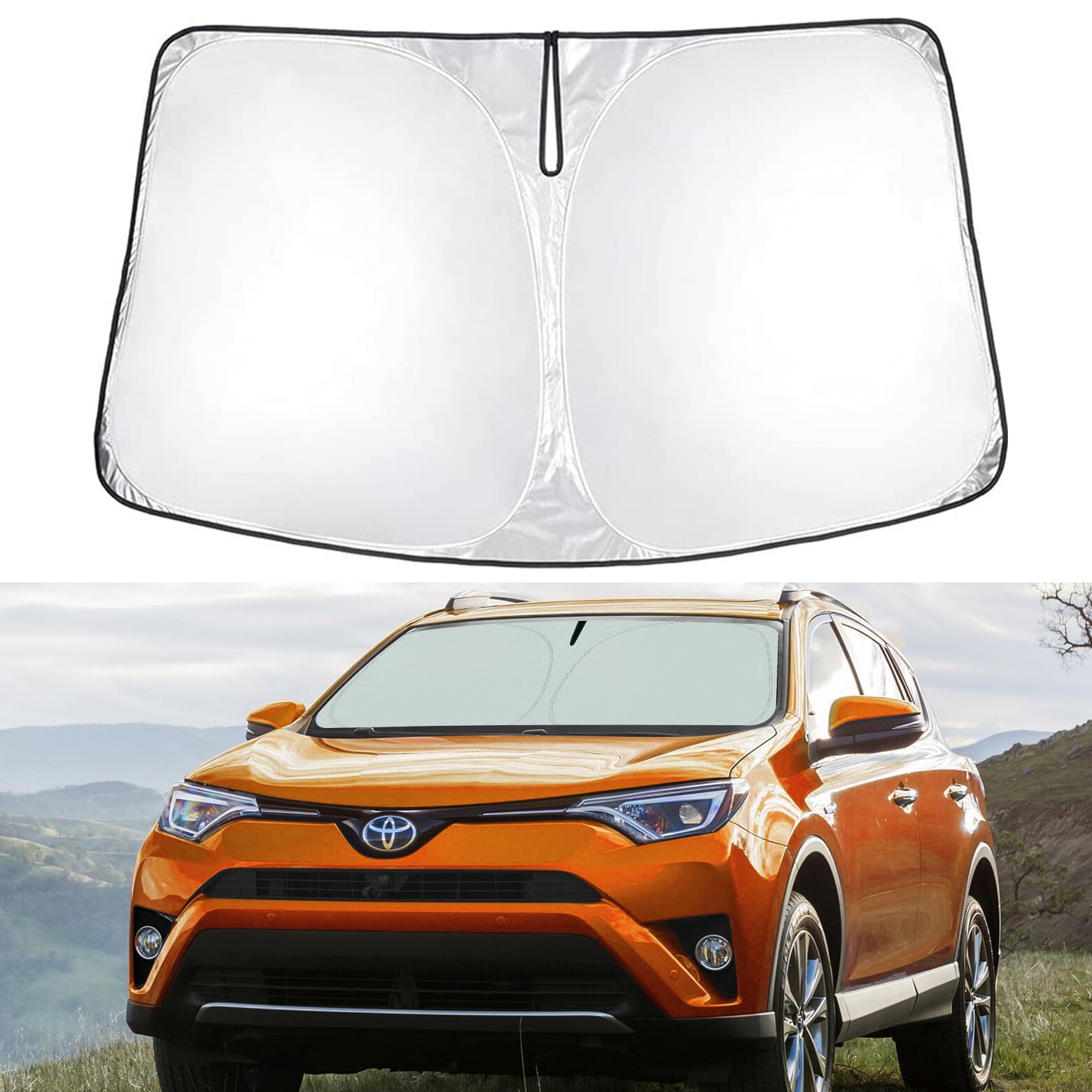 Custom Fit For Toyota RAV4 2013-2018 Car Windshield Sun Shade Front ...