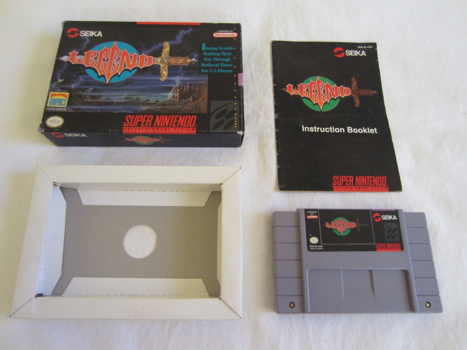 Legend (SNES) Super Nintendo CIB Complete Box Seika 1994 RARE ...