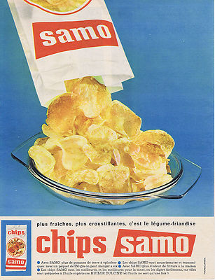 PUBLICITE ADVERTISING 094 1963 SAMO chips plus fraîches plus ...