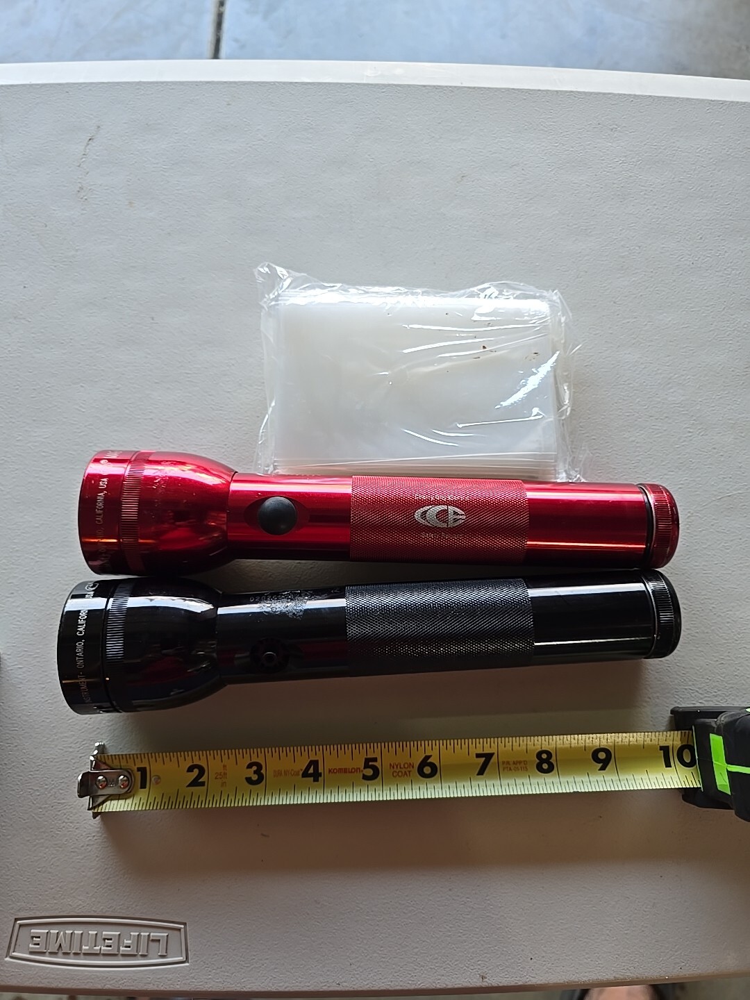 2 Maglite 2D Aluminum Flashlight 10" Heavy Duty Mag-Lite Made in USA ...