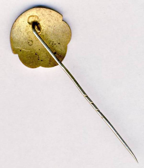 Antique 1898 EMES Jewish SUPPORTING SOCIETY pin BADGE Prague PRAG JEWS ...