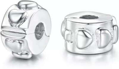 Authentic 2Pc Clip Lock Spacer Stopper Charm Bead Suits Pandora ...