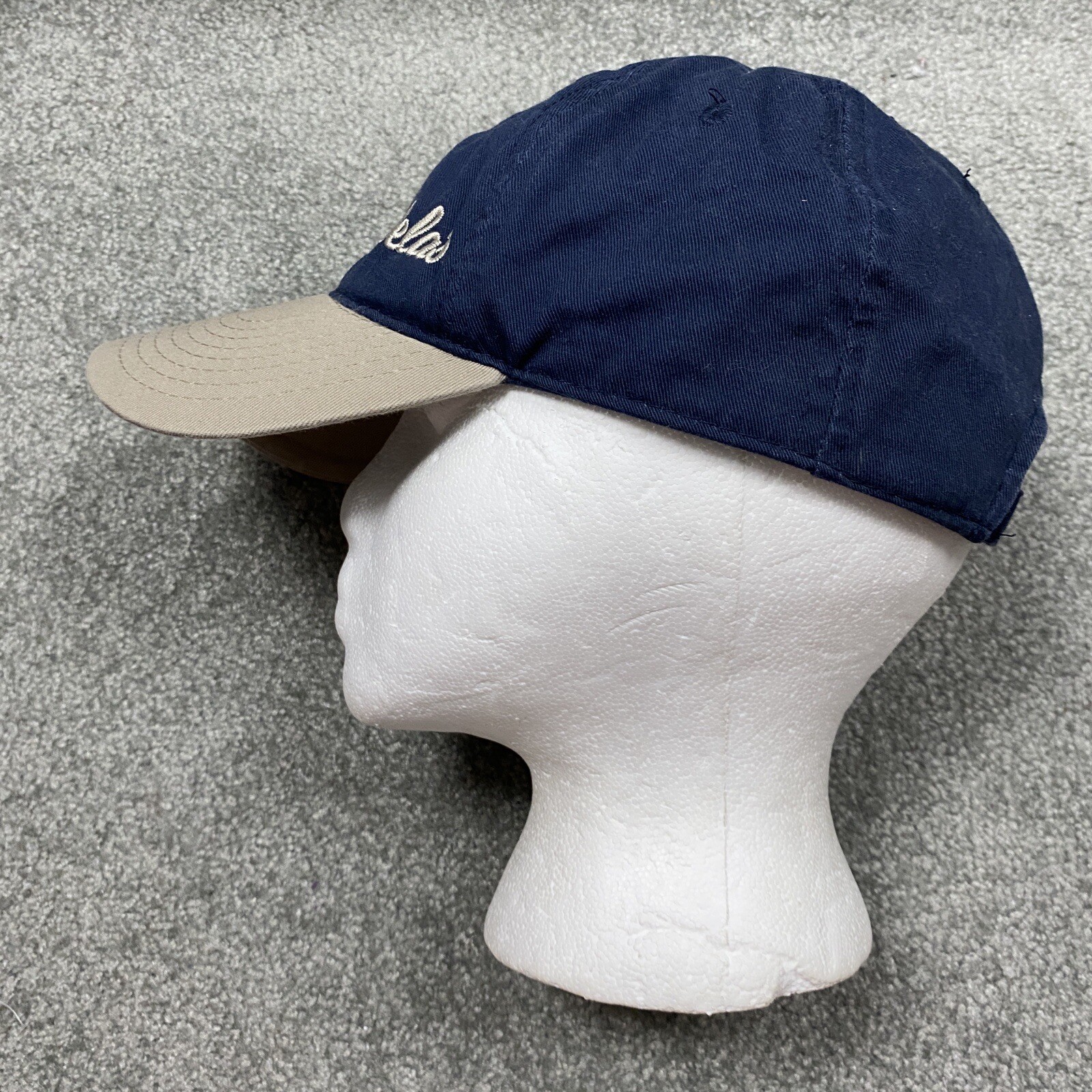 Vintage Cabelas Hat Mens Blue Beige Cap Strapback Out… - Gem