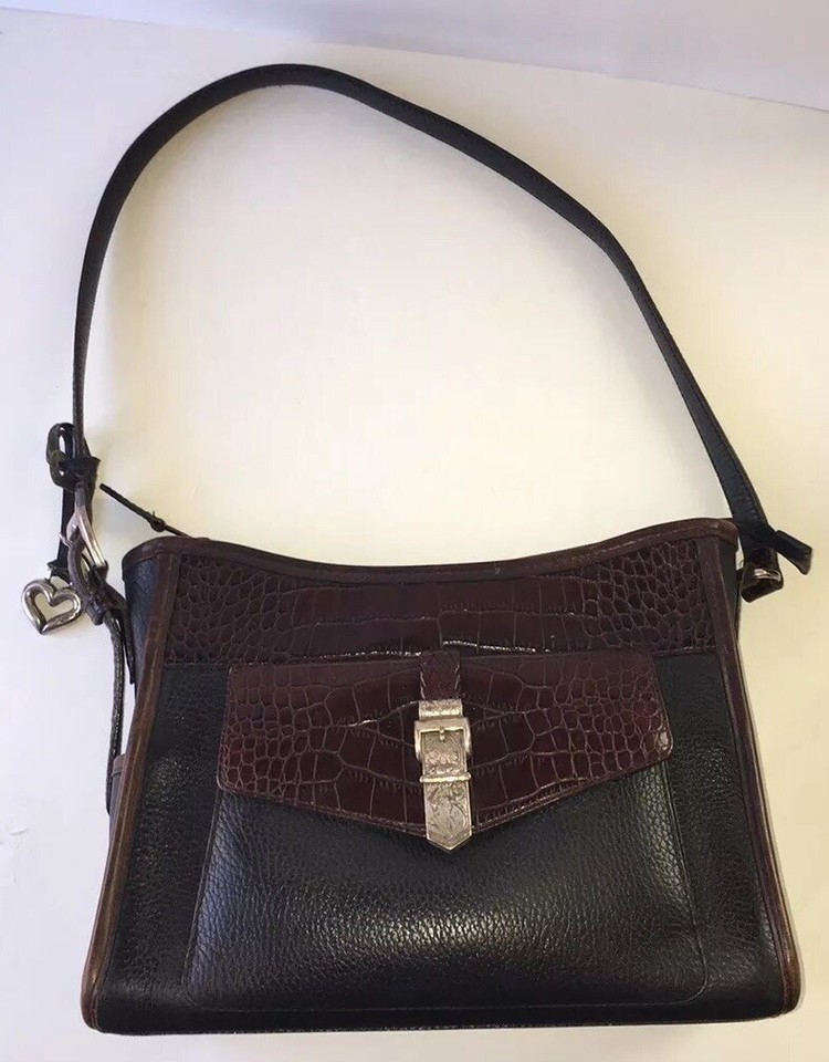 VTG BRIGHTON COLLECTION Serial # A 305240 LEATHER SHOULDER HANDBAG ...