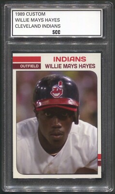 Custom 1989 Willie Mays Hayes Cleveland Indians Baseball Card - Major ...