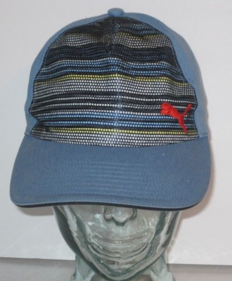 PUMA Blue cotton Snapback Baseball Cap Youth OSFA | eBay