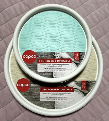 Copco 5220593 Non-Skid Pantry Cabinet Lazy Susan Turntable 9-Inch and ...