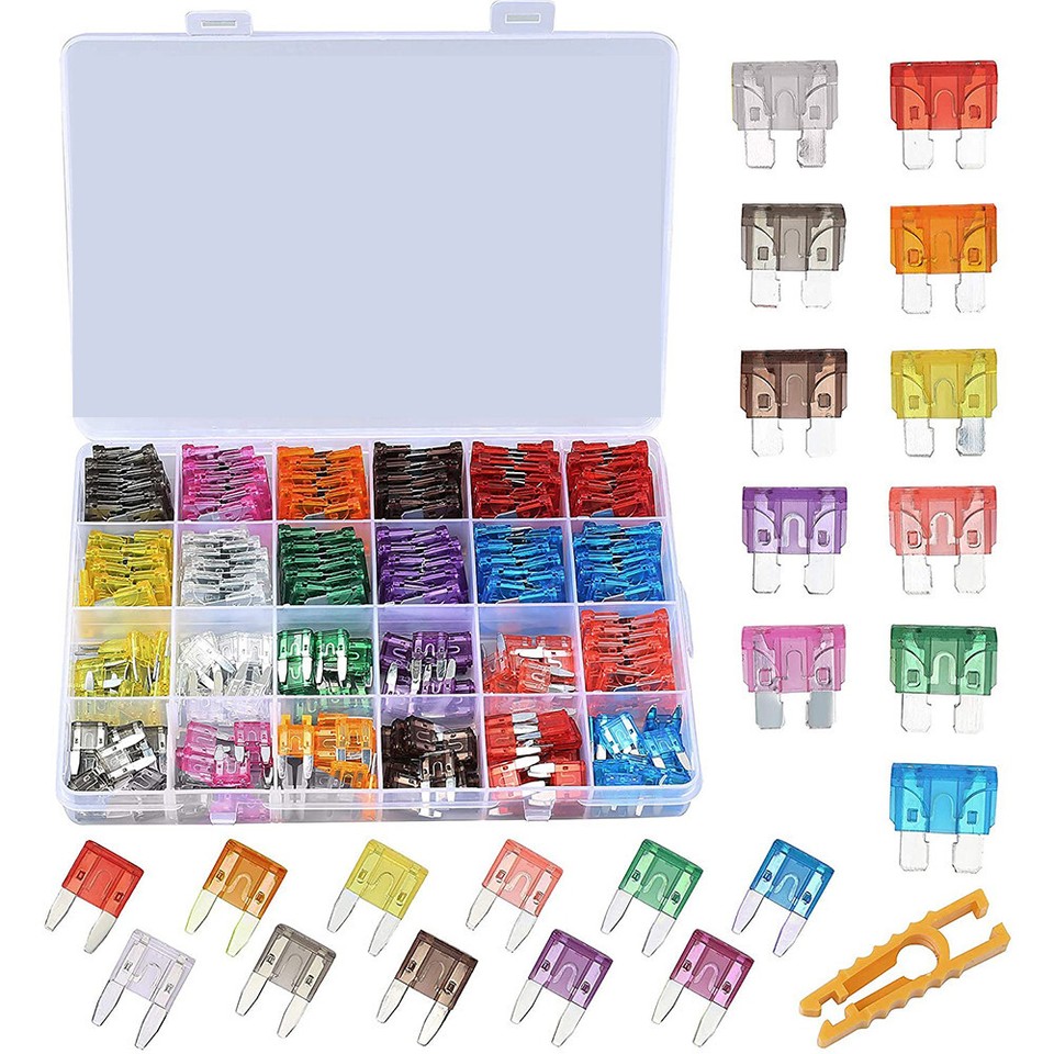 Car Fuses Blade-Type Fuses Assortment Kit Automotive Standard & Mini ...