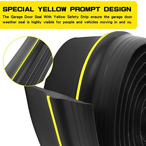 Universal Garage Door Bottom Threshold Seal Rubber Strip with Adhesives ...