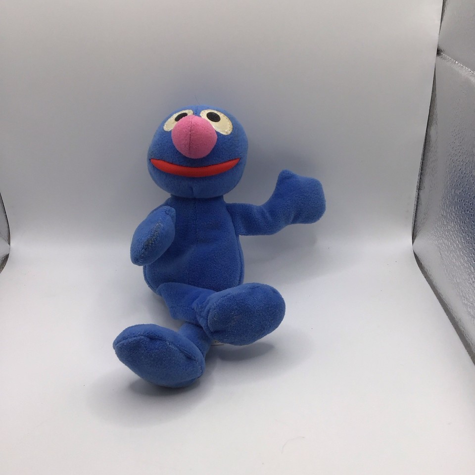 Vintage 1997 TYCO Sesame Street GROVER 8” Bean Bag STUFFED ANIMAL Toy ...