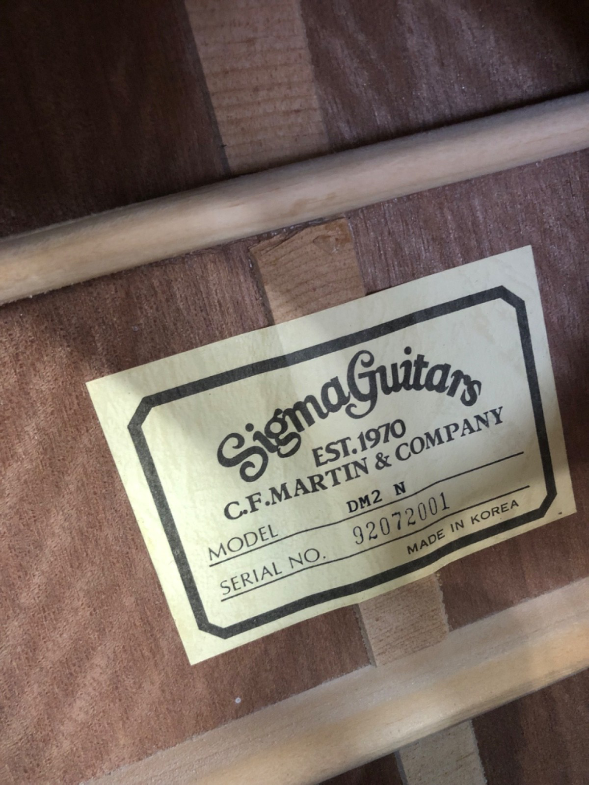 SIGMA DM 2 Natural Acoustic Guitar - LOOK at PICS! - USED - Make Offer ...