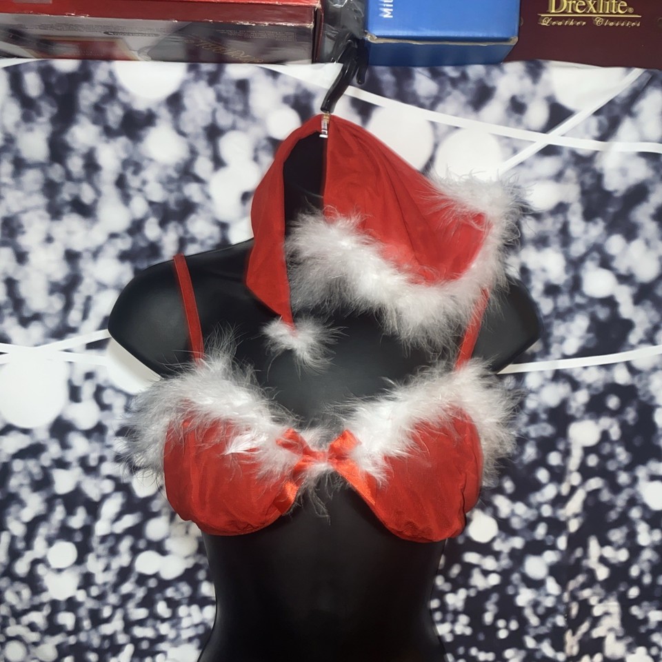 Three Piece See-Through Holiday Lingerie, Red And White Size 2 Xl | eBay