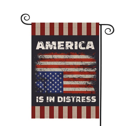 Upside Down American Garden Flag - America Is In Distress Flags Double ...