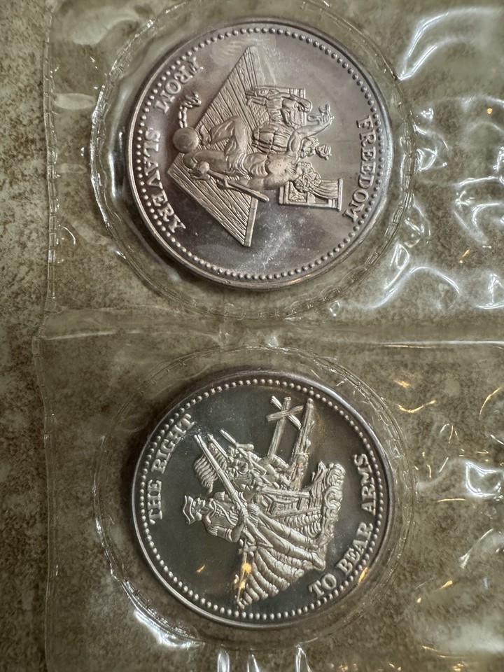 10 Oz Silver 999 Johnson Matthey Freedom Silver Round Set Complete ...