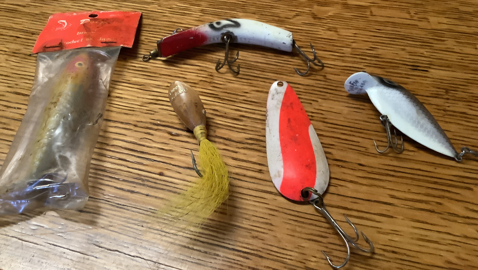 Lot Of 5 Vintage Lures Dolphin Lazy Ike,jig A Do ,Nebco,thin Fin | eBay