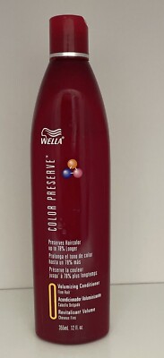 WELLA COLOR PRESERVE VOLUMIZING CONDITIONER FINE HAIR 12 OZ ...