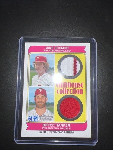 2023 Topps Bryce Harper, Mike Schmidt Dual Relic Hand Numbered /74 | eBay