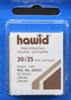 Hawid Stamp Mounts 30x35mm - Black (50) | eBay