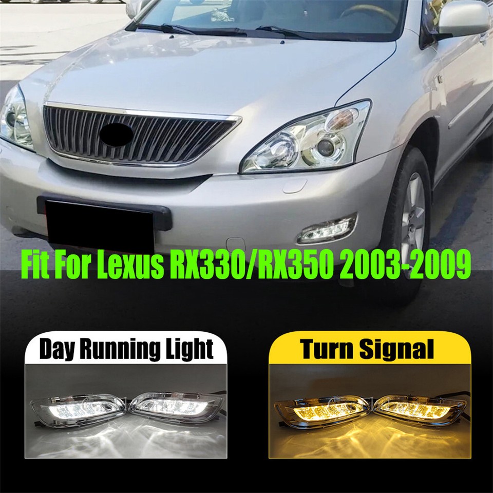 For Lexus RX330/RX350 2003-2009 LED DRL Daytime Running Fog Light Lamps ...