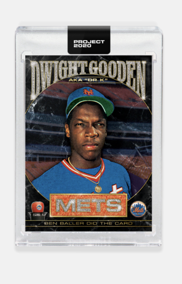 DWIGHT GOODEN TOPPS 2020 PROJECT ROOKIE CARD #86 BEN BALLER METS SP ...