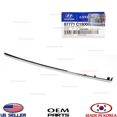 MOLDING CHROME FRONT FENDER LEFT GENUINE! HYUNDAI SONATA 2018-2019 ...