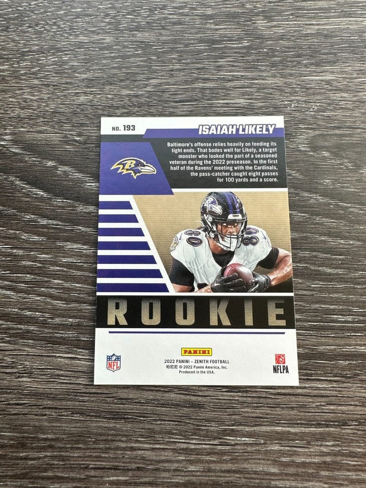 Baltimore Ravens Rookies, Inserts Parallels, Numbered Cards and Rookies ...