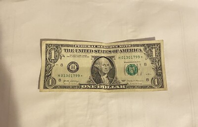 Rare 2017 One Dollar Star Noted Bill, Collectors Item | eBay