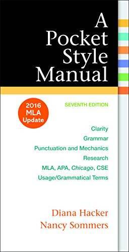A Pocket Style Manual, 2016 MLA Update Edition - Spiral-bound - VERY ...