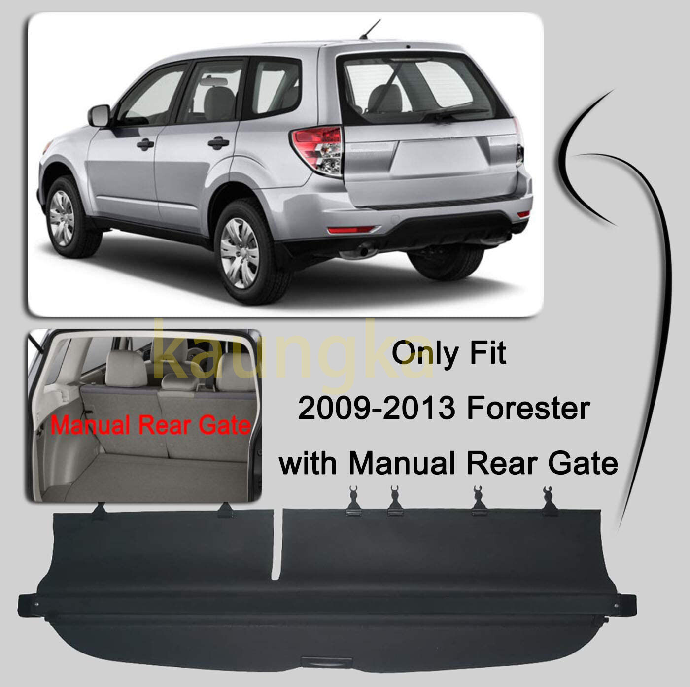 for 2011-2020 Dodge Durango Cargo Cover Retractable Privacy Rear Trunk ...